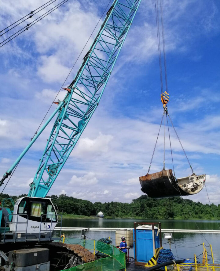 Extraction of Tunnel Boring Machine (TBM) parts in La Mesa Watershed ...
